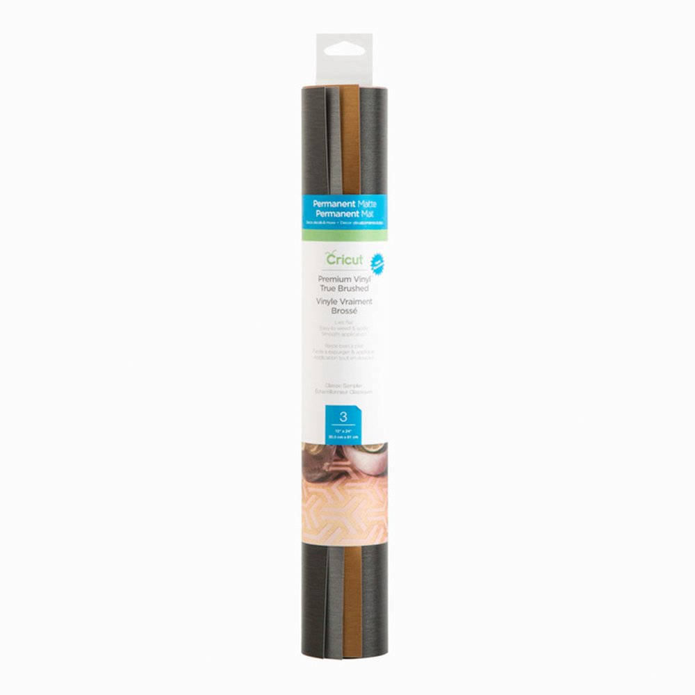Cricut - Premium Vinyl™ Permanent Sampler True brushed (Classic) - THE ...