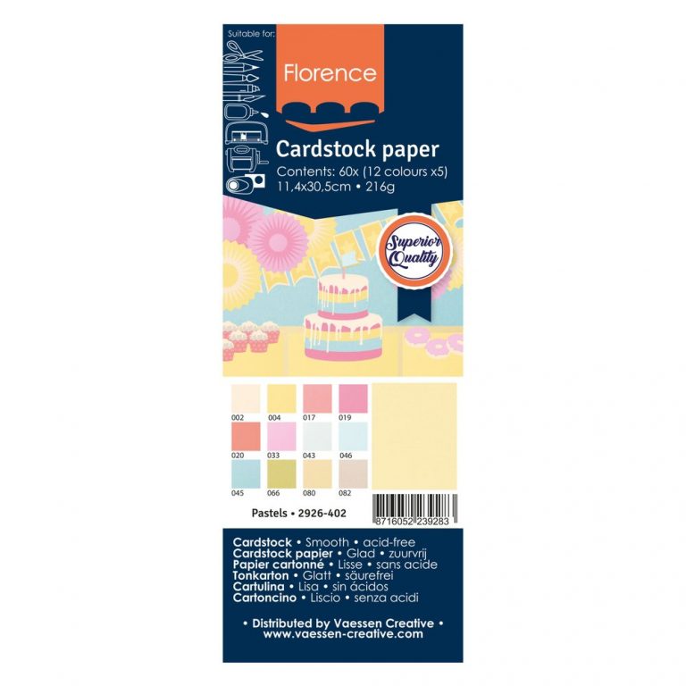 Florence - Papier 216g Texture 30,5x30,5cm (Perlmutt) - THE CRAFT SHOP